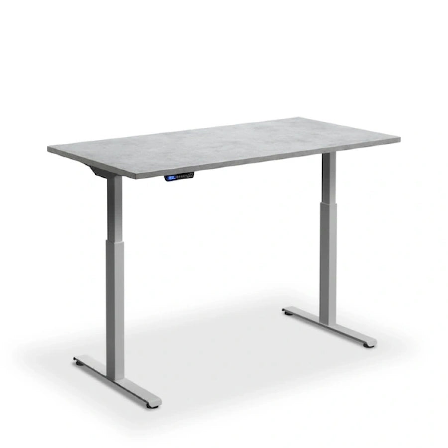 Rusa Dual Motor Standing Desk - Concrete & Bronze Top