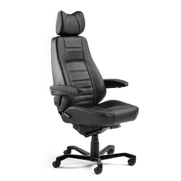 KAB Controller Black Leather Office Chair | 24 Hour 31 Stone