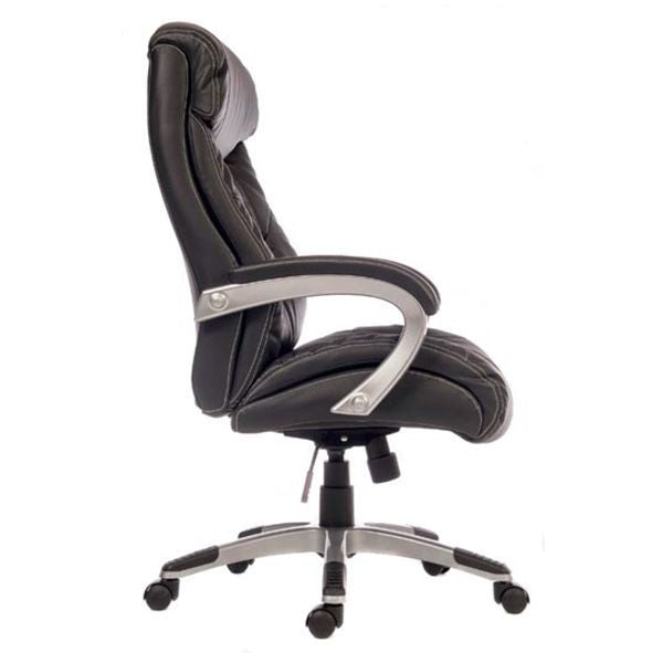 Morston Heavy Duty Office Chair 150kg - Black Leather Executive